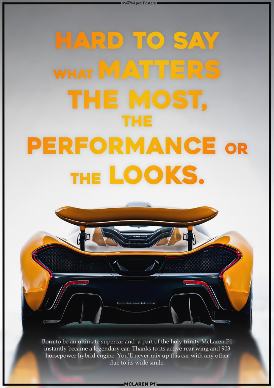 McLaren P1 Poster – Apex Posters